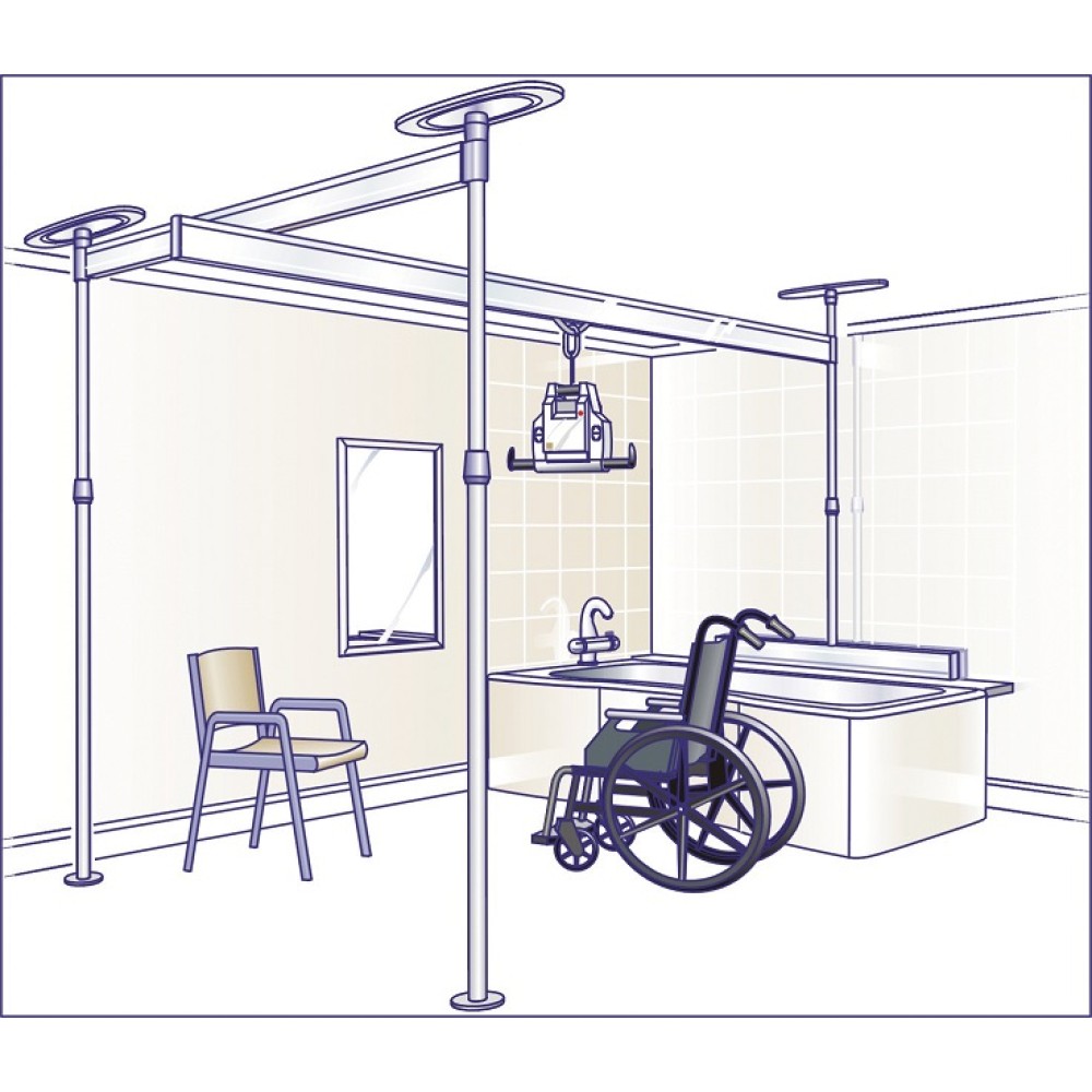 Oxford Easytrack 3 with two Posts and bath bracket